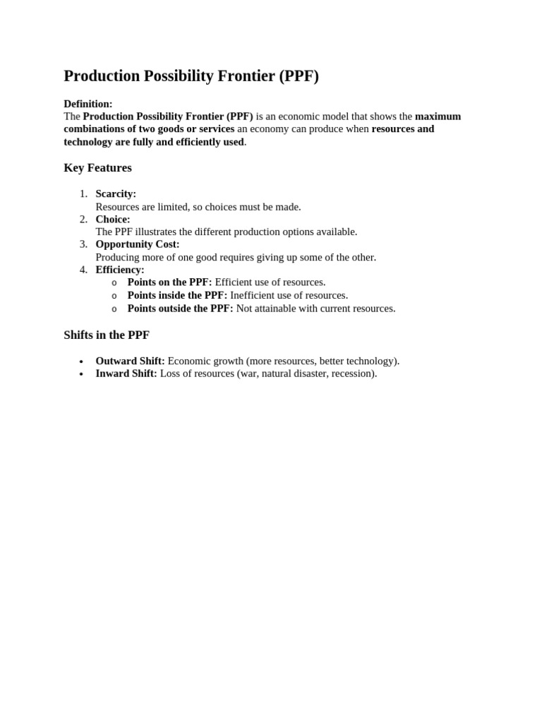 Understanding Production Possibility Frontier | PDF
