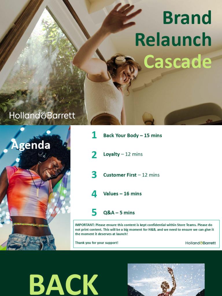 H&B Brand Relaunch: Back Your Body Strategy | PDF | Customer Experience ...