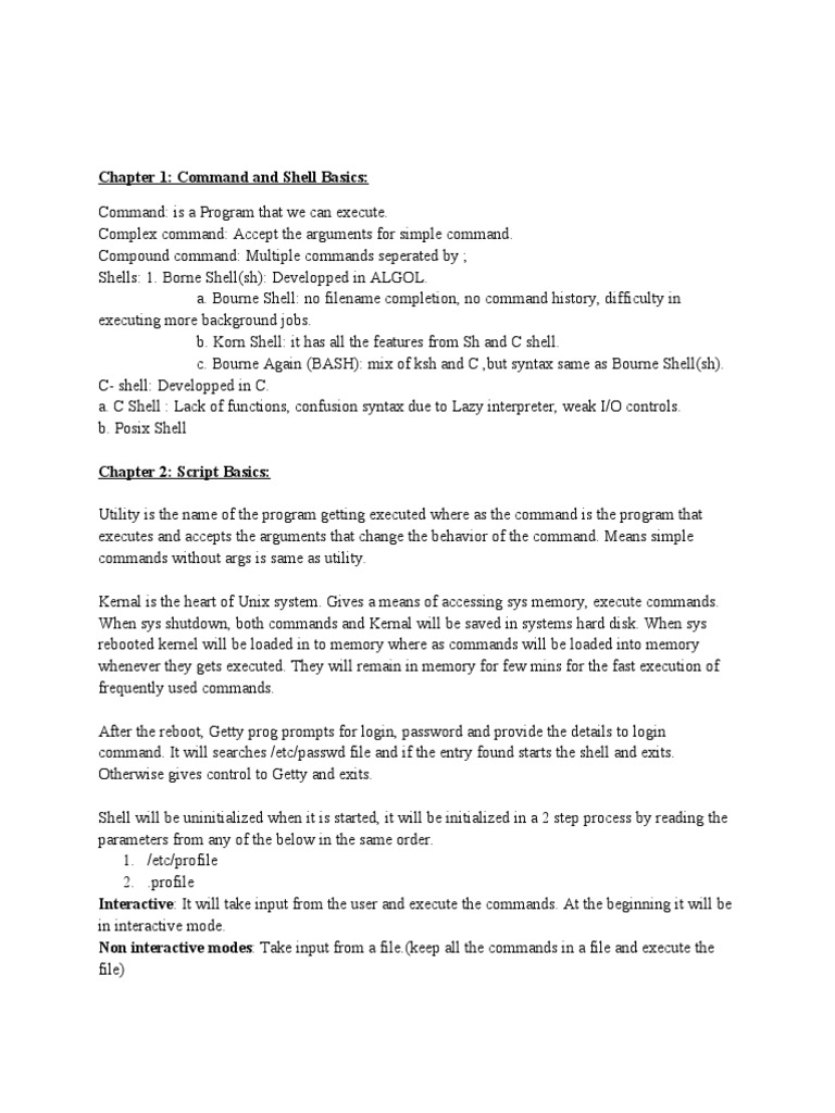 Shell Scripting Preparation | PDF | Command Line Interface | Parameter (Computer Programming)