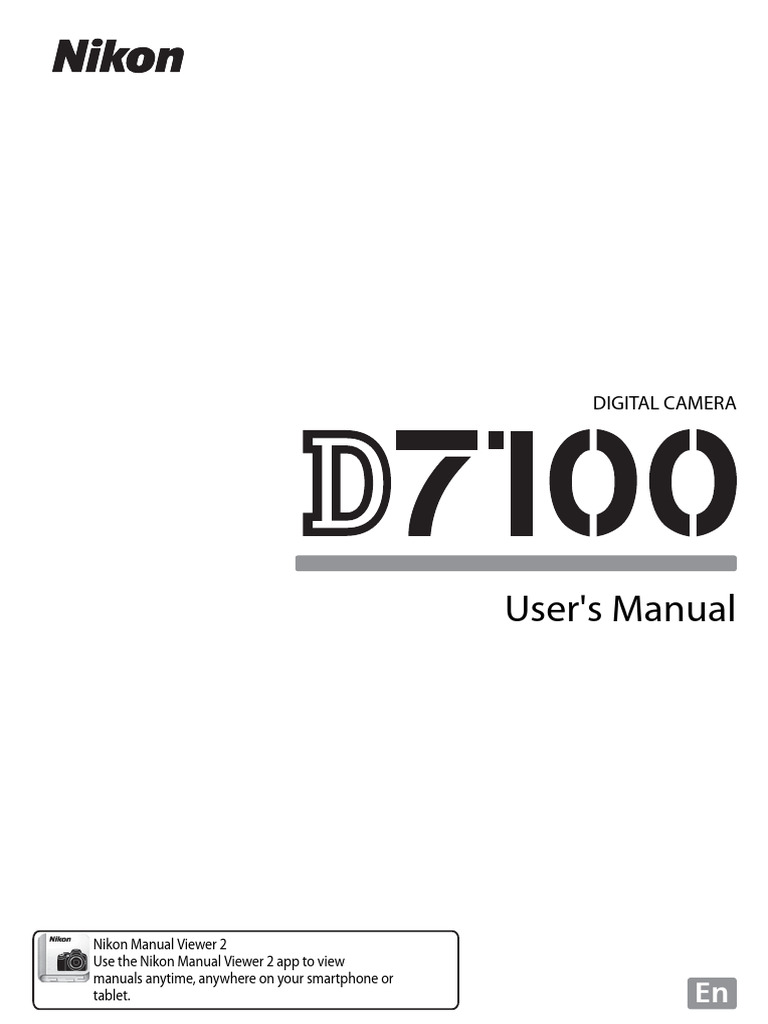 Nikon D7100 User Manual Guide | PDF | Camera | Exposure (Photography)