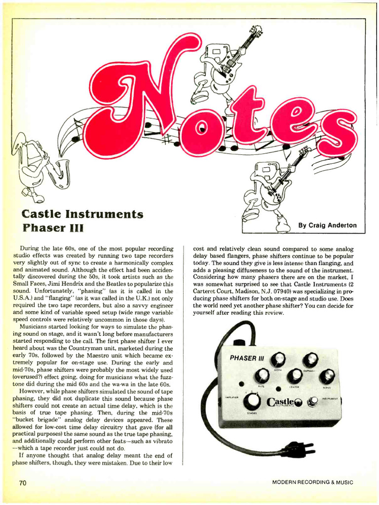 Castle Instruments Phaser III Review | PDF | Amplifier ...