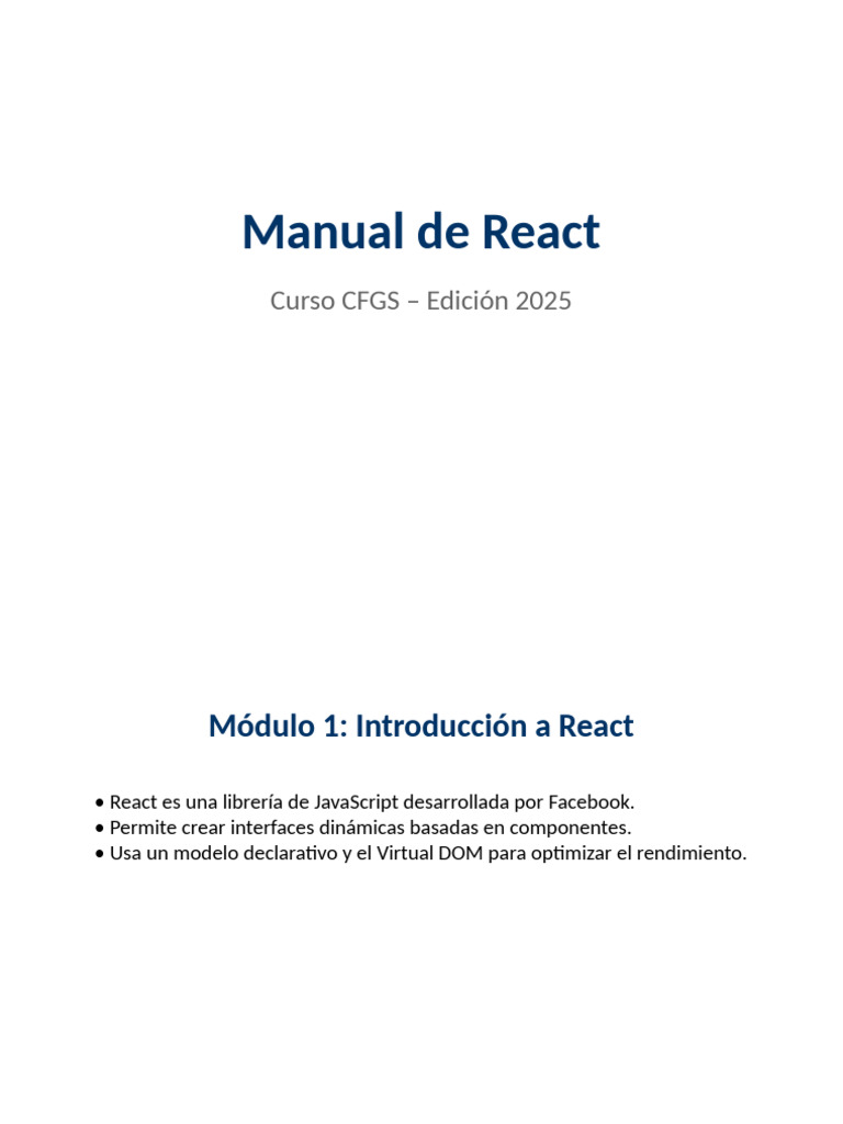 Manual de React | PDF