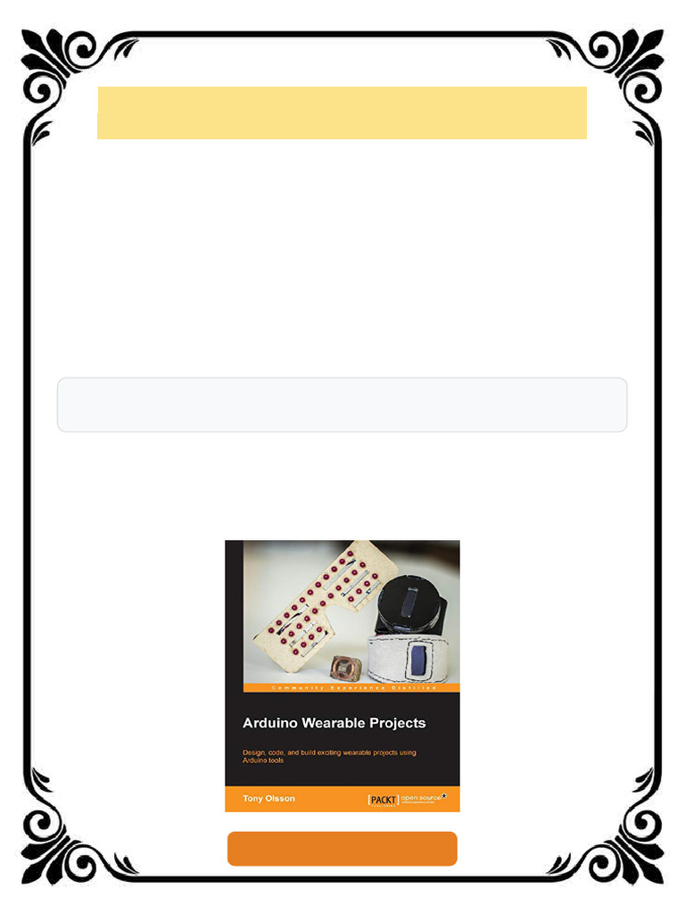 Arduino Wearable Projects 1st Edition Olsson ebook compact edition ...