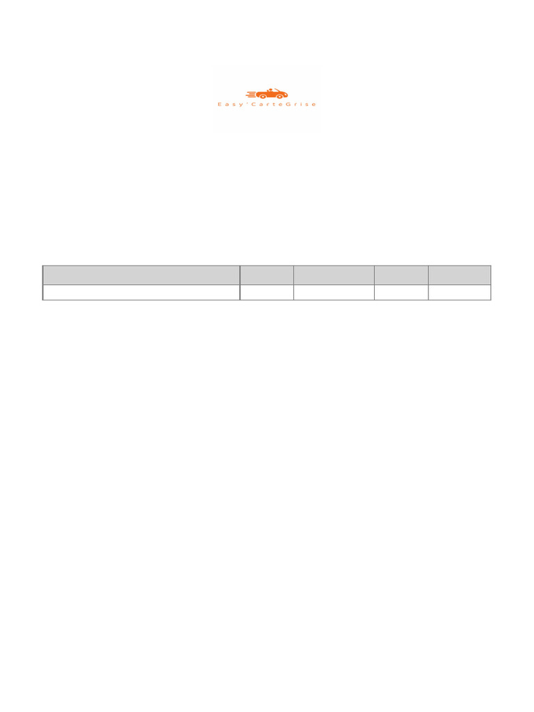 Facture Easy Carte Grise - 250 € TTC | PDF
