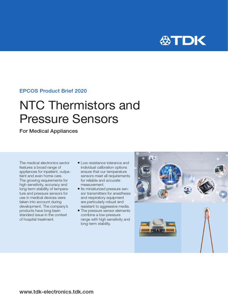 Medical Temperature and Pressure Sensors | PDF | Pressure Measurement ...