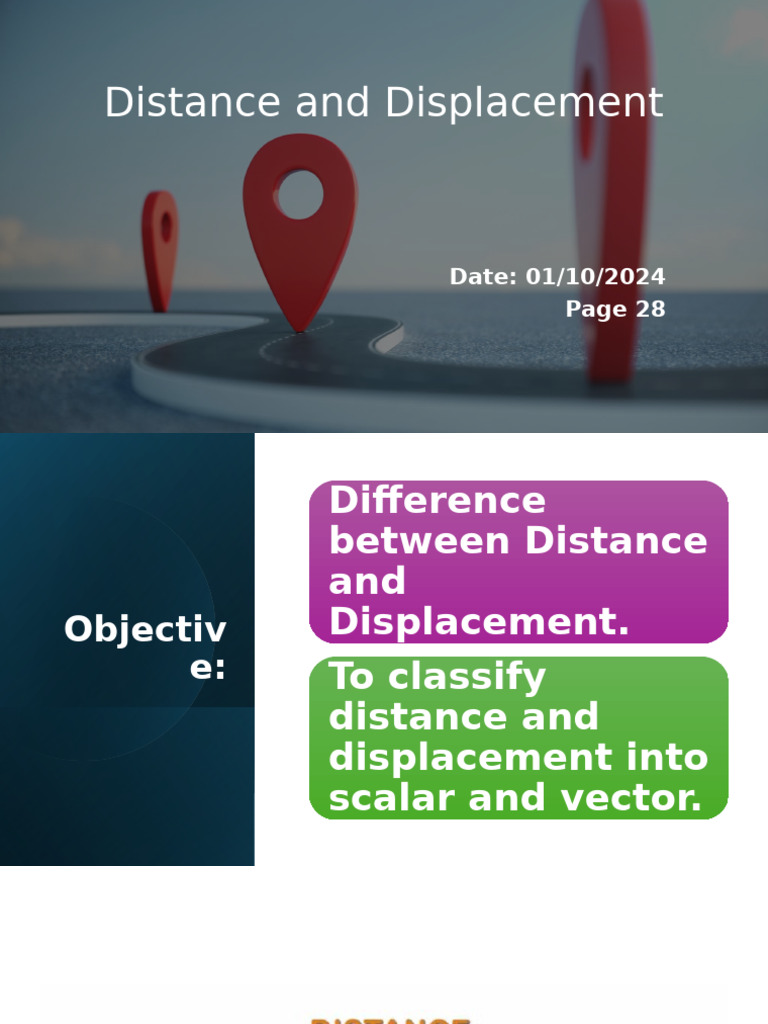 Distance vs. Displacement Explained | PDF