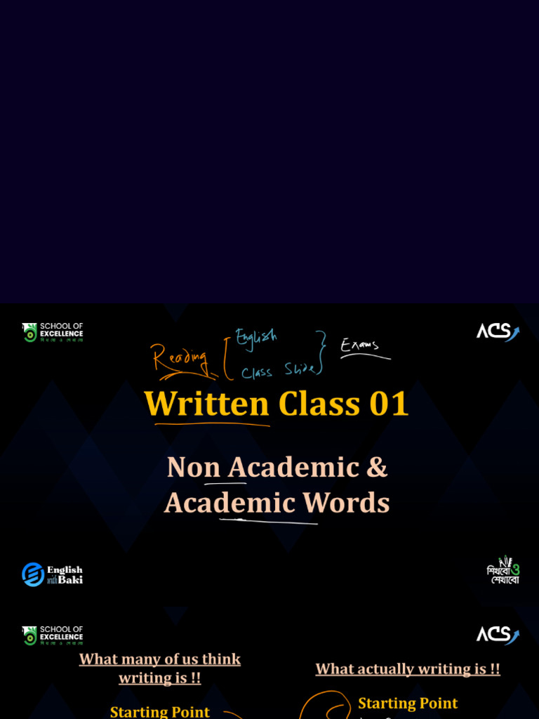 Slide Written Class 01 ACS 25-26 | PDF