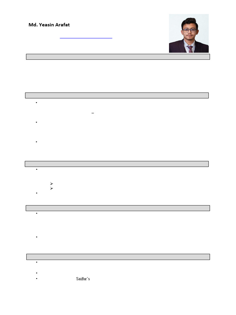Arafat new CV | PDF