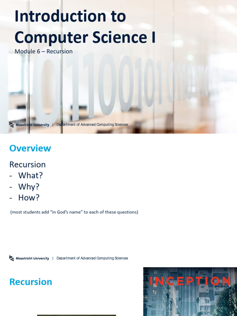Lecture 06 Recursion and Branching - Complete | PDF | Recursion ...
