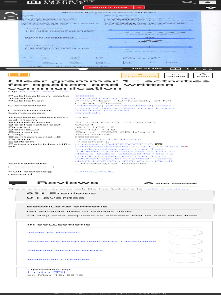 Clear Grammar 1 Activities For Spoken and Written Communication Folse ...