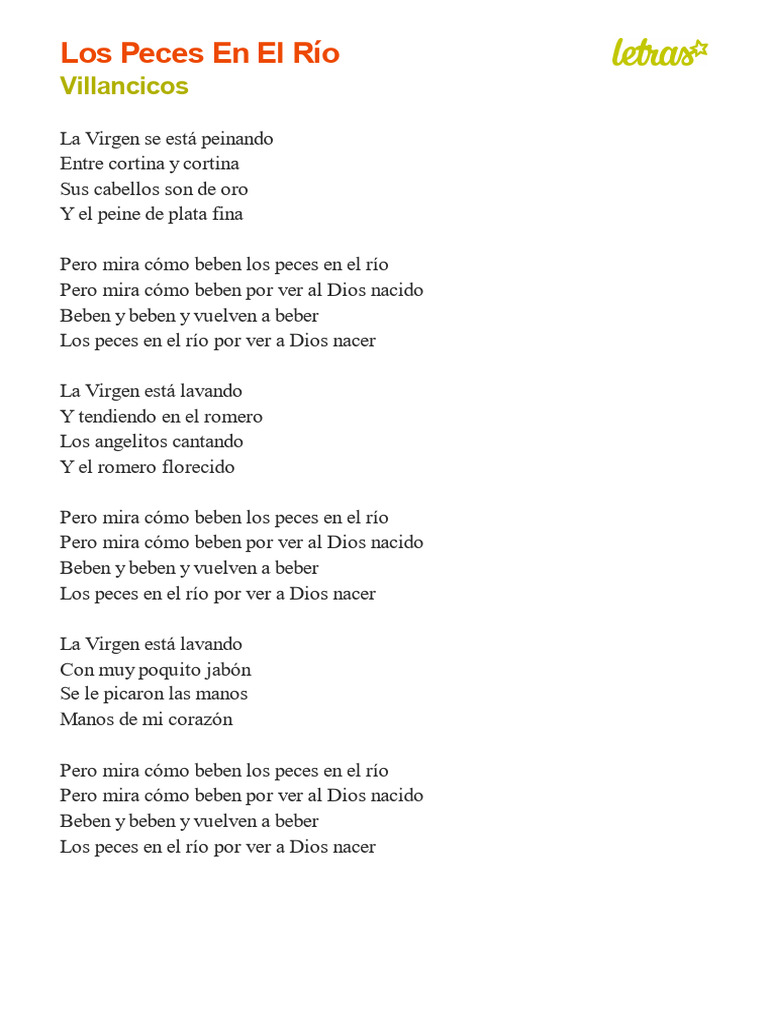 Los Peces en El Río - Villancicos (Impressão) | PDF