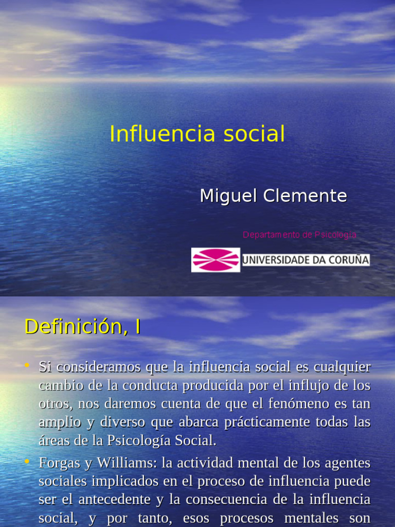 Tema 15: Influencia Social de Psicología Social | PDF | Comportamiento ...