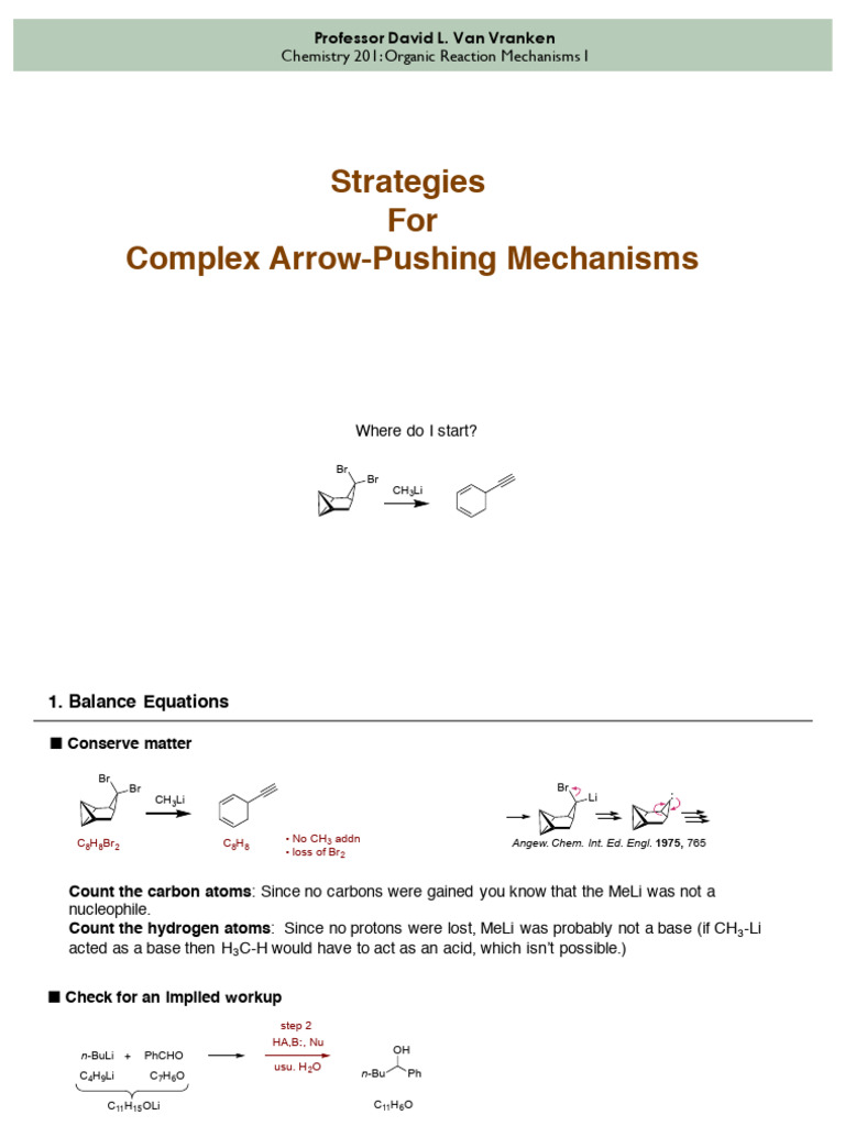 Strategies for Arrow-Pushing Mechanisms | PDF | Chemical Reactions ...