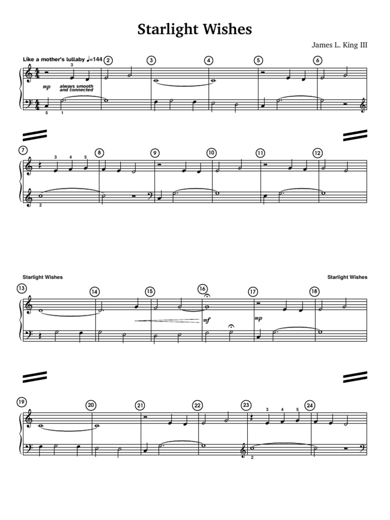 Starlight Wishes Large Print | PDF | Musical Forms | Elements Of Music