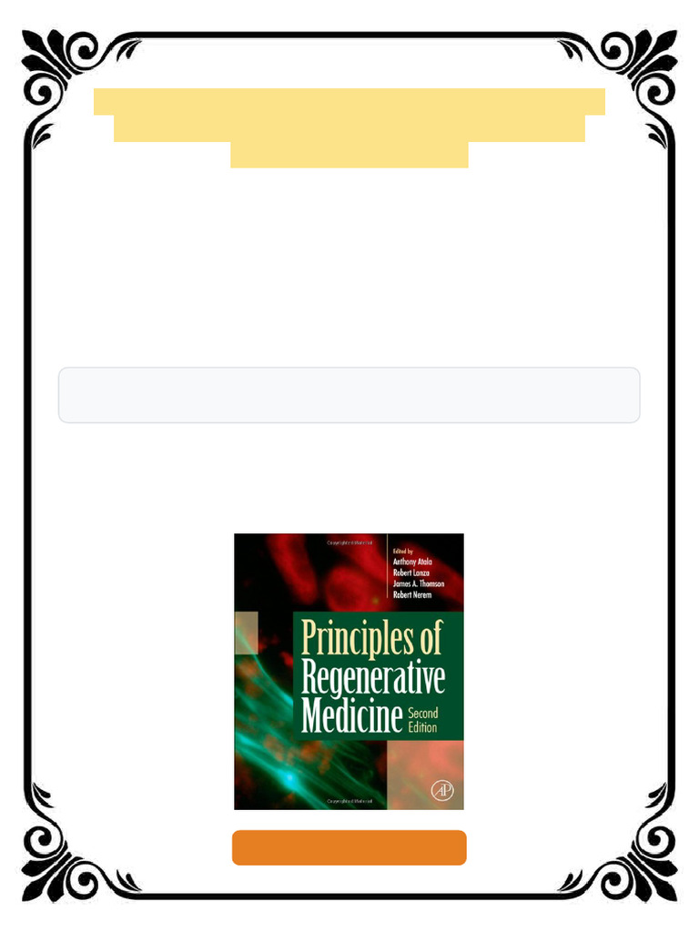 Principles of Regenerative Medicine Second Edition Anthony Atala ebook ...