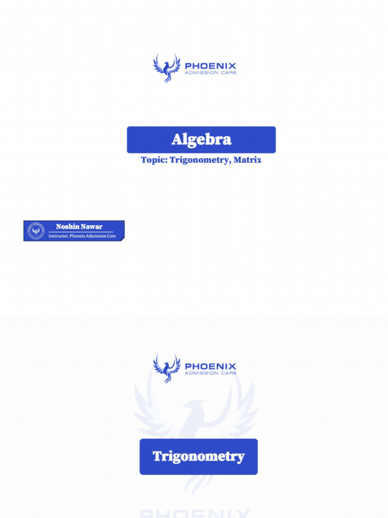 NSU-trigonometry & Matrix-2.3 | PDF