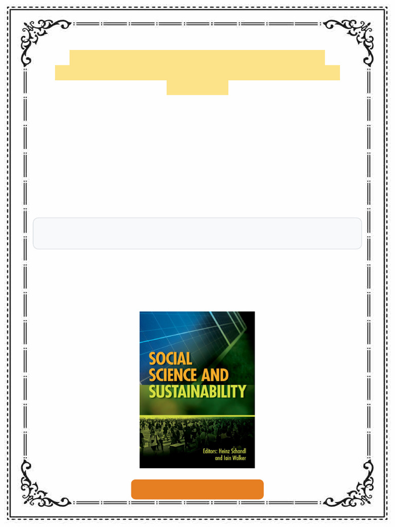Social Science and Sustainability 1st Edition Iain Walker online eBook reading | PDF ...