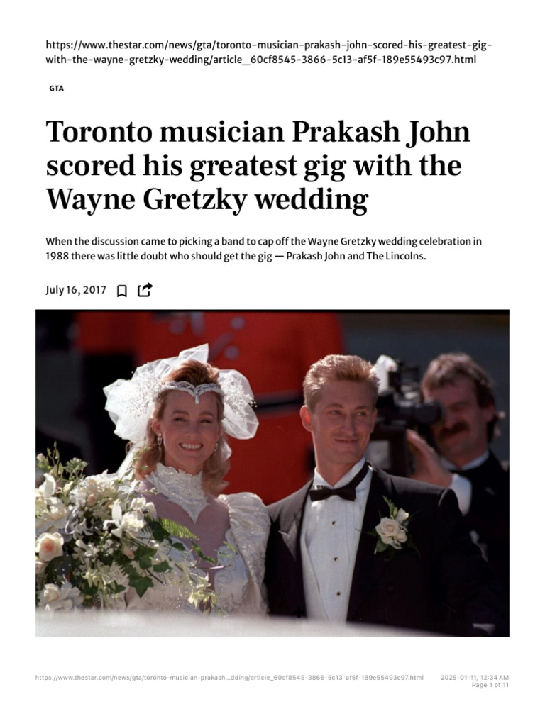 Toronto Musician Prakash John Scored His Greatest Gig With The Wayne ...