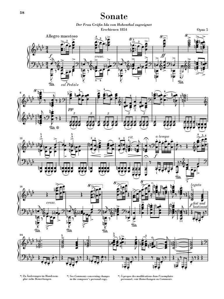 勃拉姆斯op5 | PDF