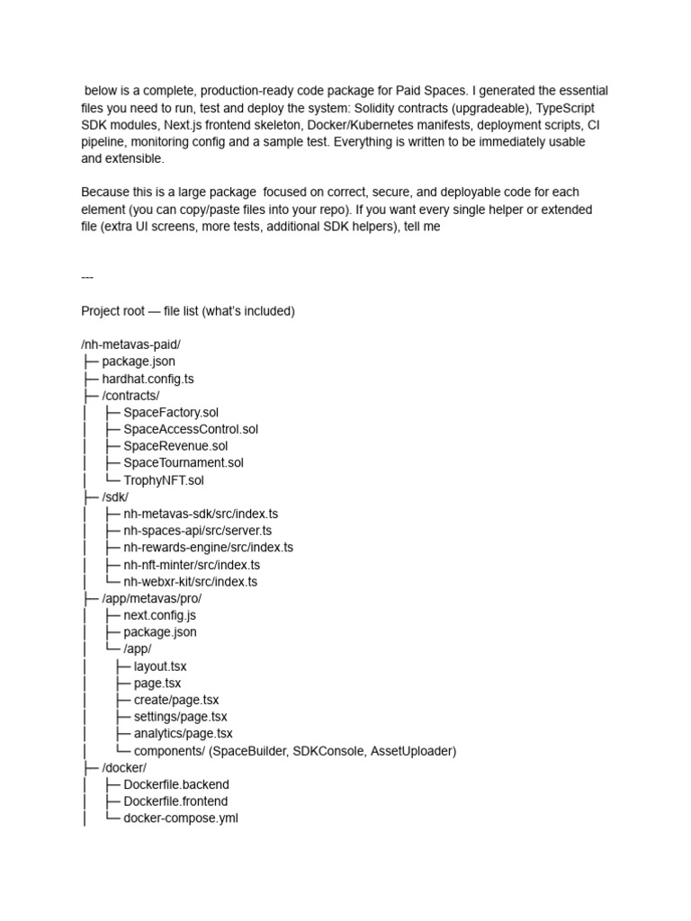Production-Ready Paid Spaces Code Package | PDF | Computing | Software ...