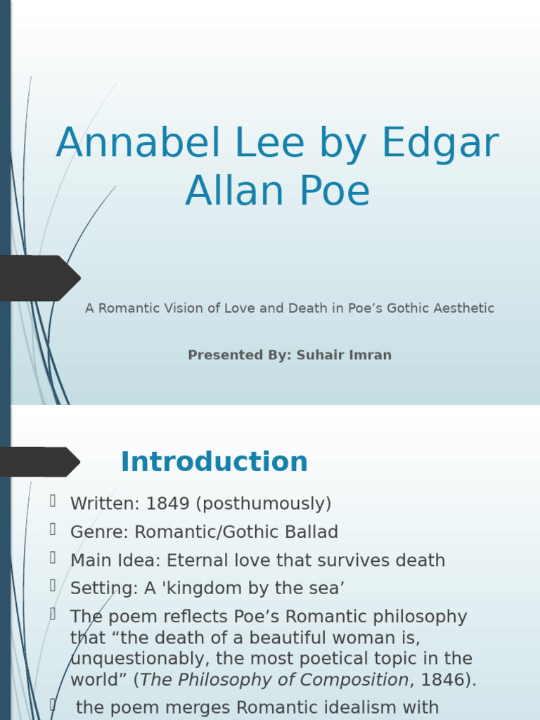 Annabel Lee: Love and Death in Poe's Poetry | PDF