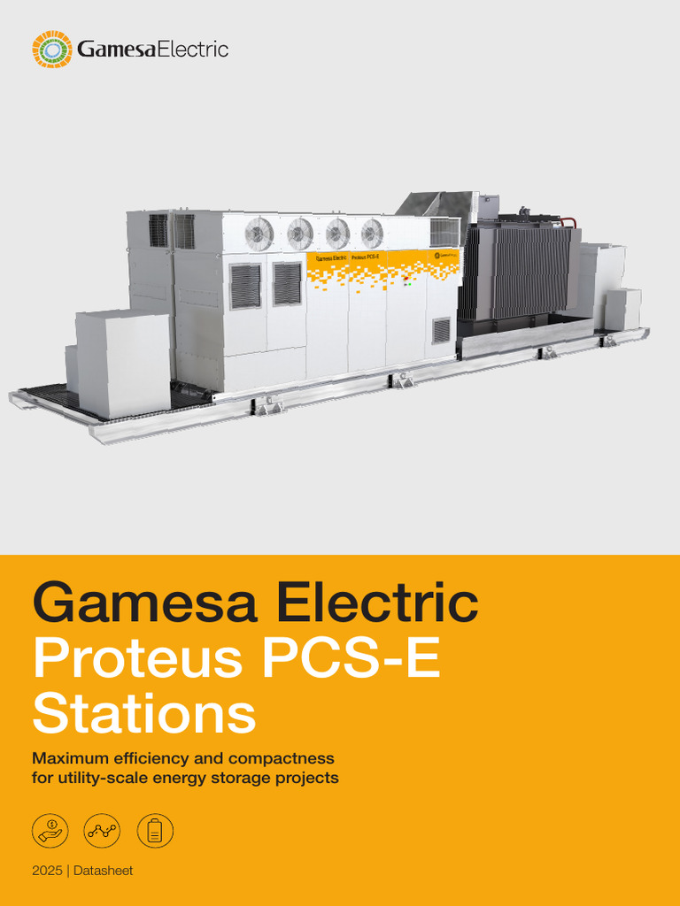 Gamesa Electric Proteus PCS-E Datasheet | PDF | Power (Physics ...