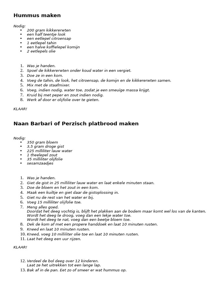 Recepten Perzie | PDF