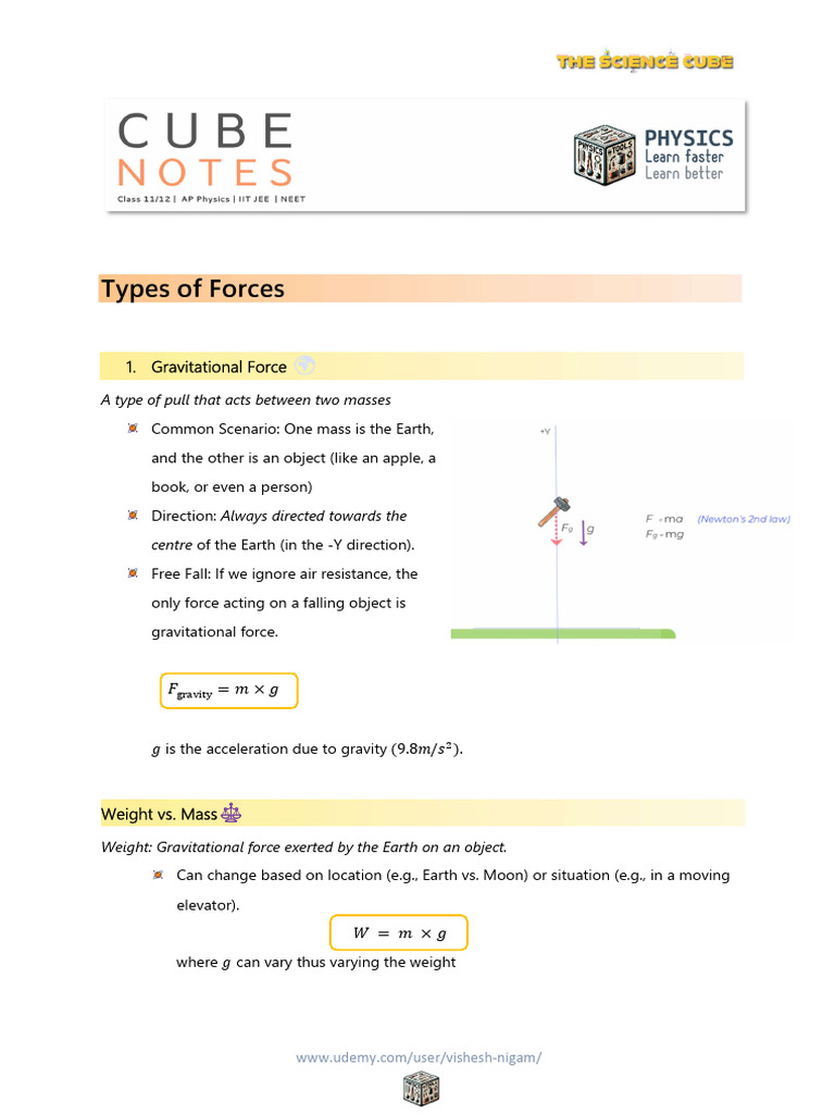 Understanding Forces: Gravity, Normal, Friction, Tension | PDF | Force ...