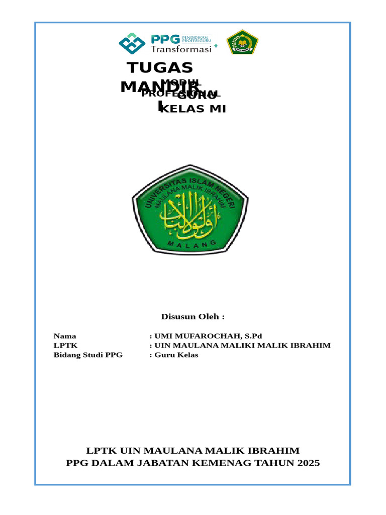 TUGAS MANDIRI Modul Profesional-Umi Mufarochah | PDF