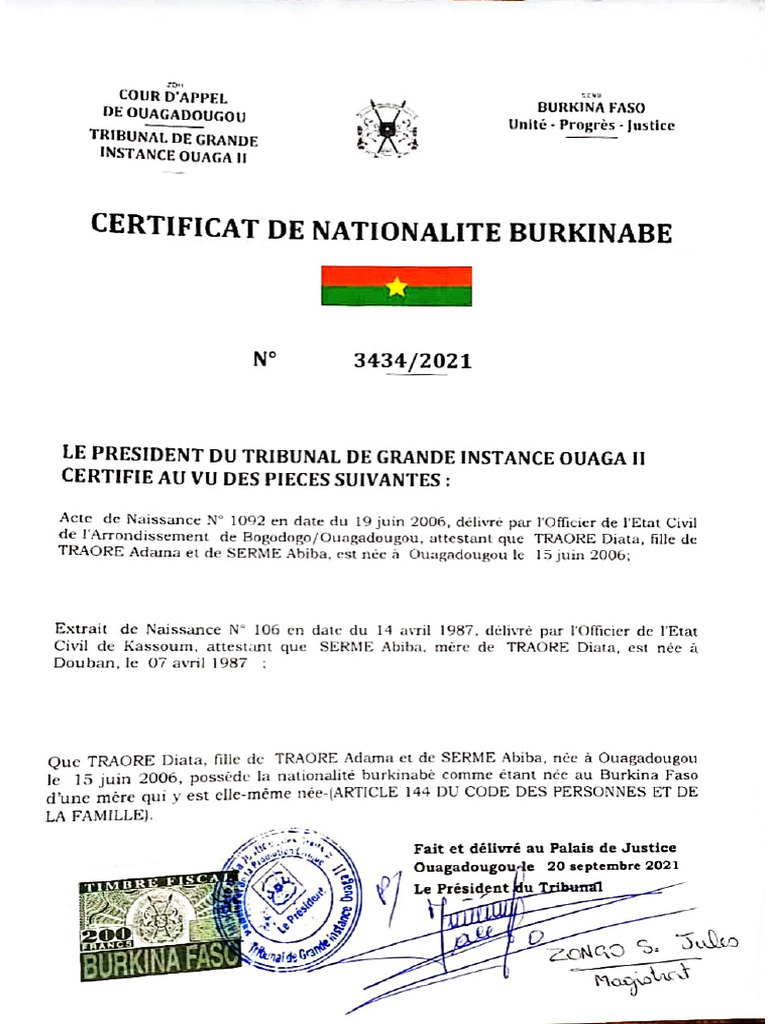 Nationalité - Diata | PDF
