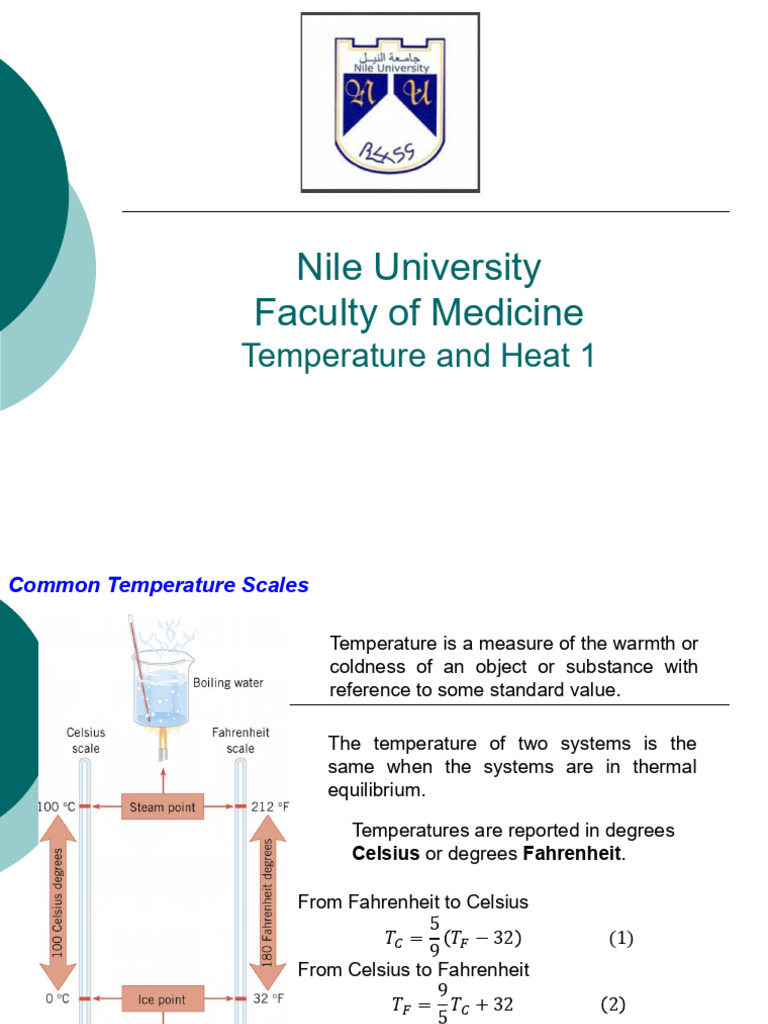 Lecture One (Temperature and Heat 1) | PDF | Thermal Expansion ...