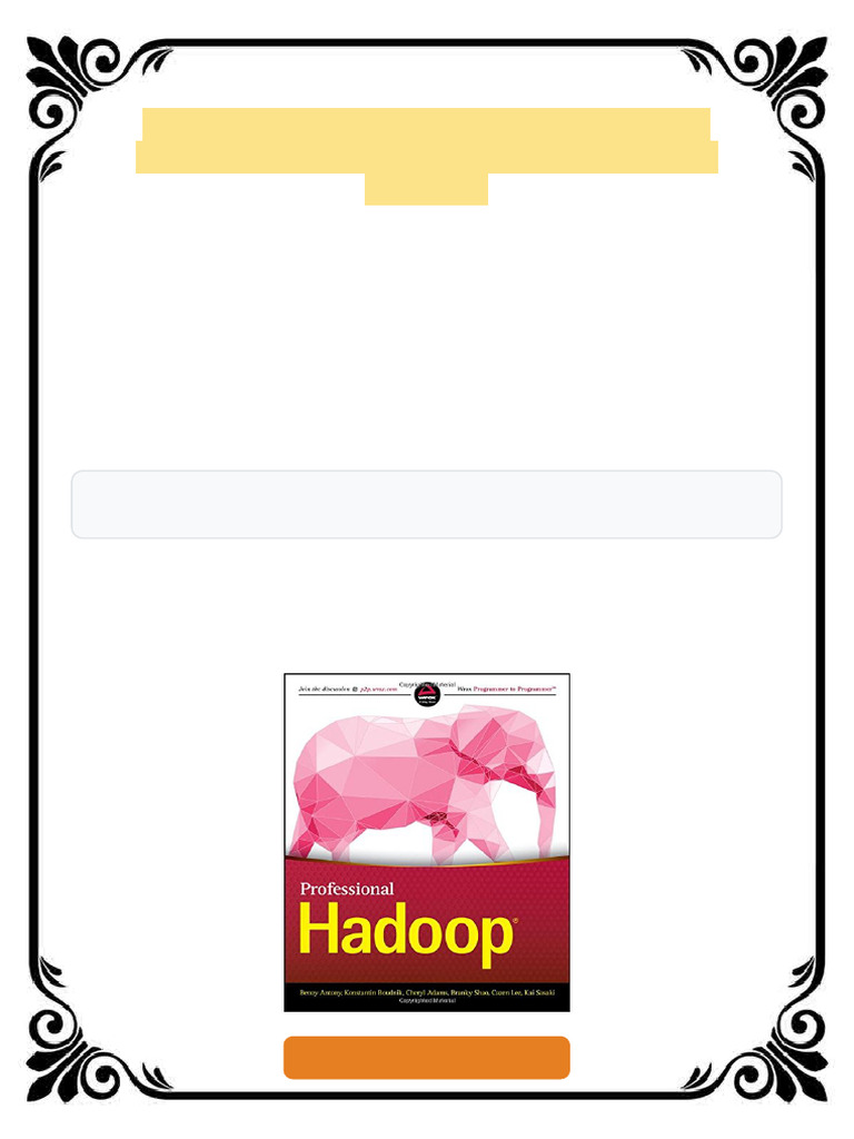 Professional Hadoop 1st Edition Benoy Antony Download Full Ebook ...