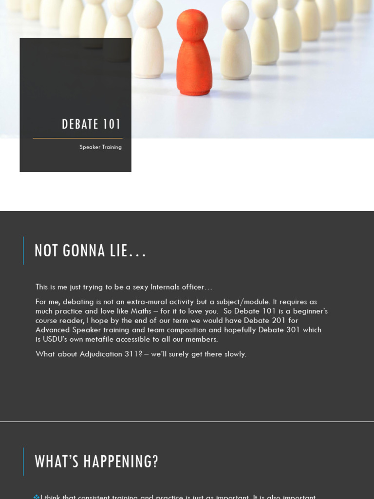 Debate 101 - Speaker Training | PDF