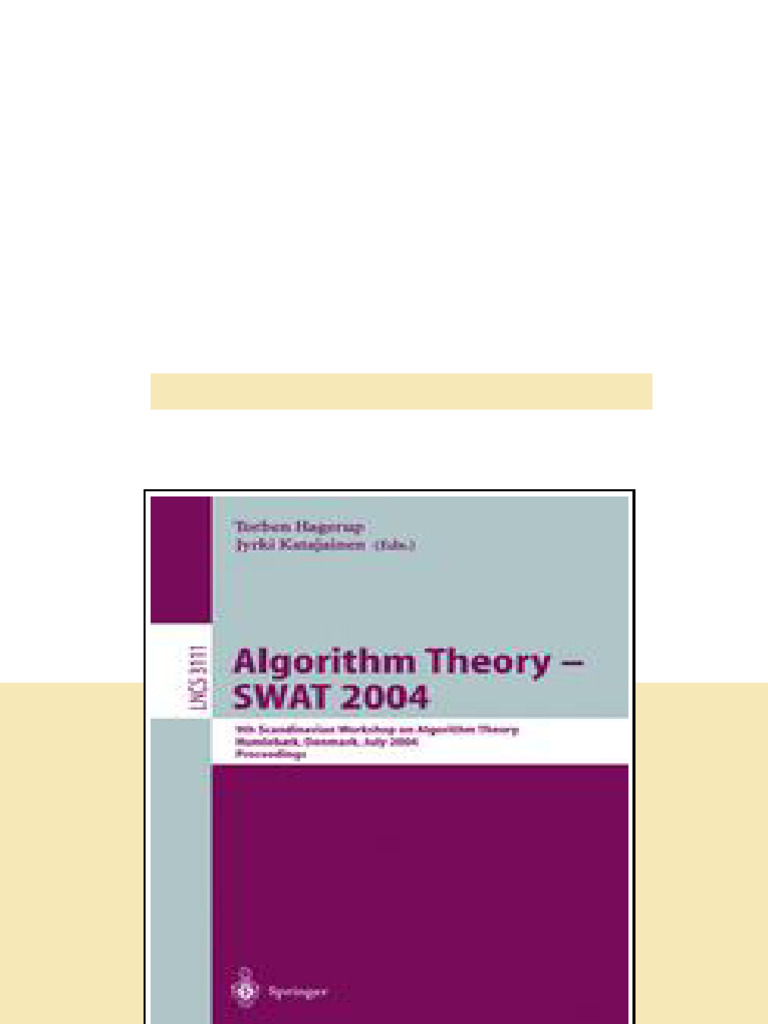 Algorithm Theory Swat 2004 9th Scandinavian Workshop On Algorithm Theory Humlebk Denmark July ...