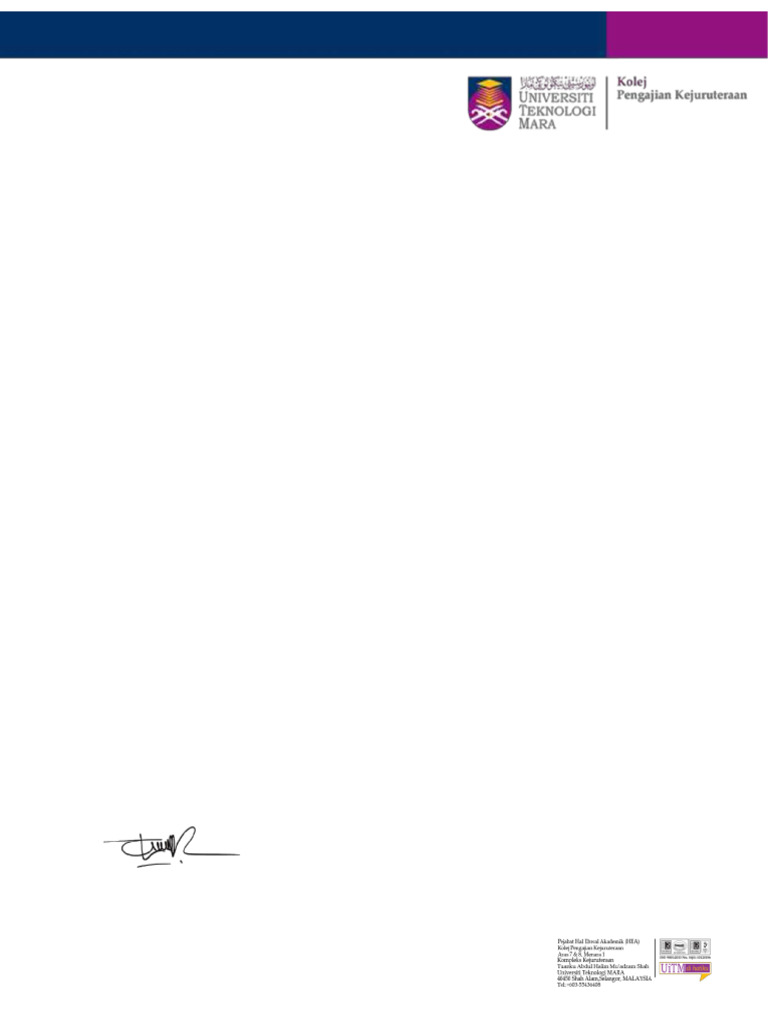 Official University Letter - Infineon Technologies SDN BHD | PDF