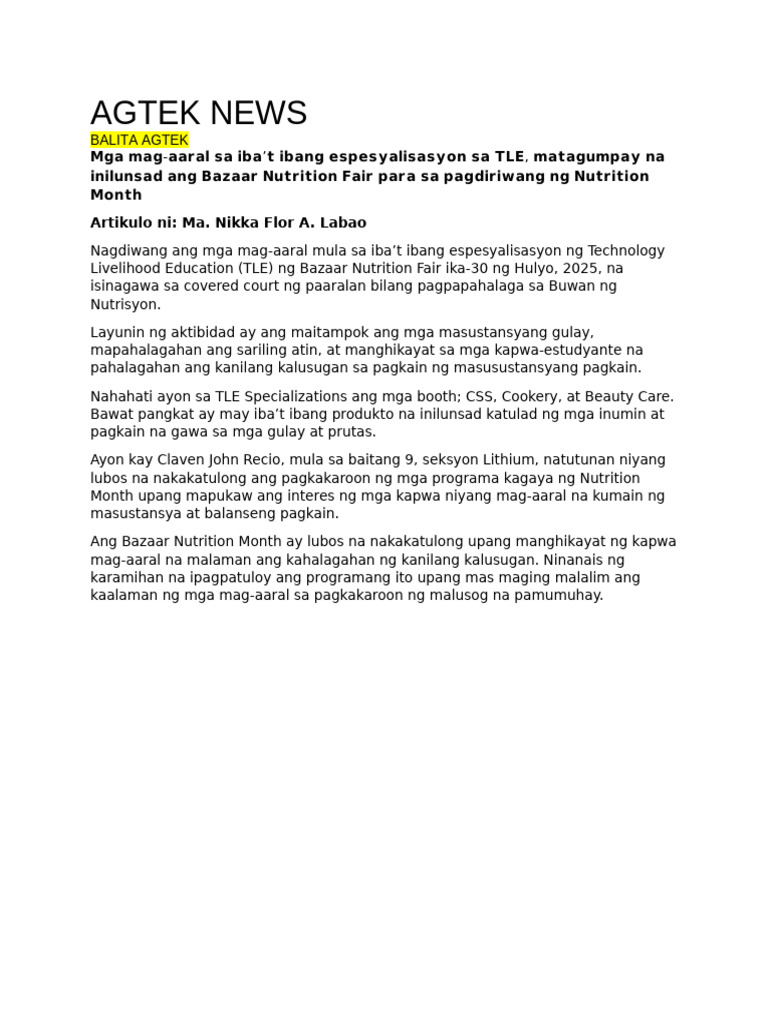 Agtek News | PDF