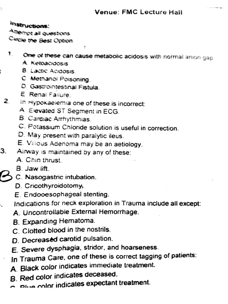 S2 UNTH PQ 2019 | PDF