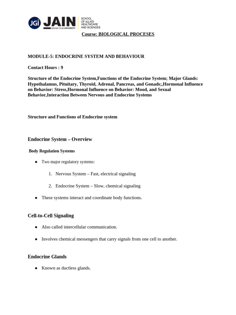 endocrine system | PDF | Adrenal Gland | Hypothalamic–Pituitary–Adrenal ...