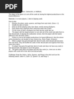 Frustration Card Game Rules Explained | PDF | Sports & Recreation