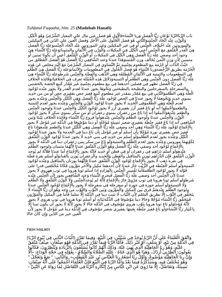 Riba 4 Mazhab | PDF