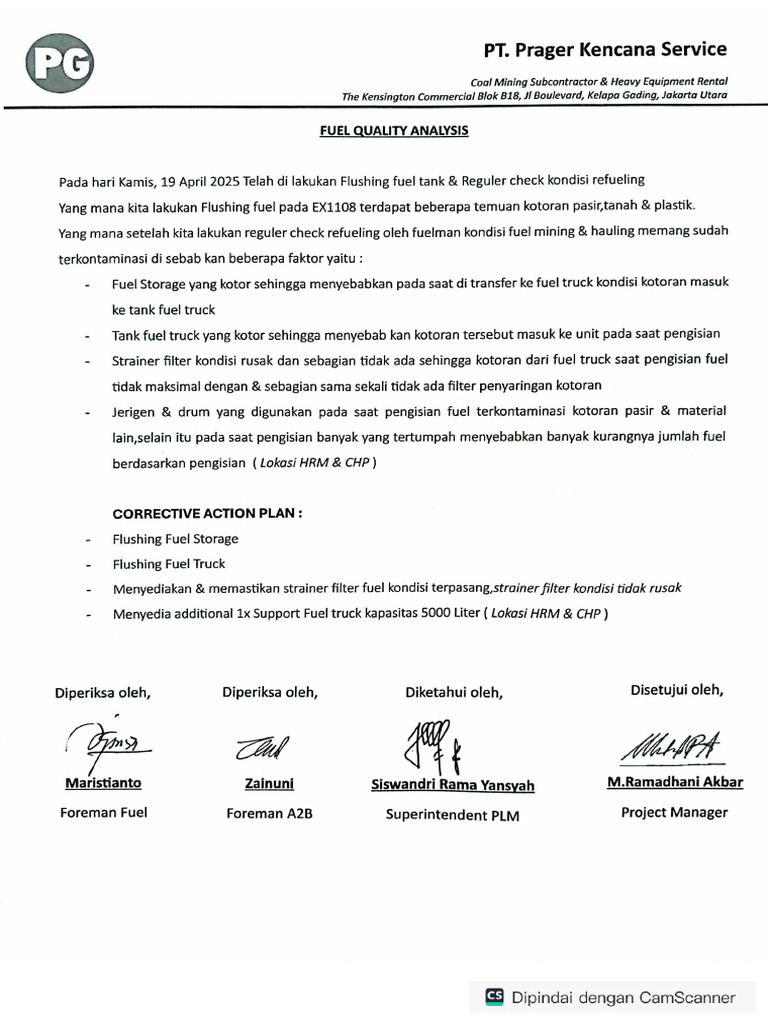 Fuel Quality Analysis | PDF