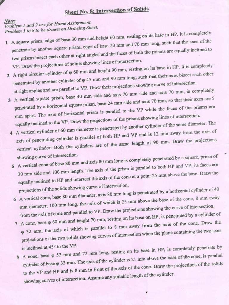 7.intersection of Solids | PDF