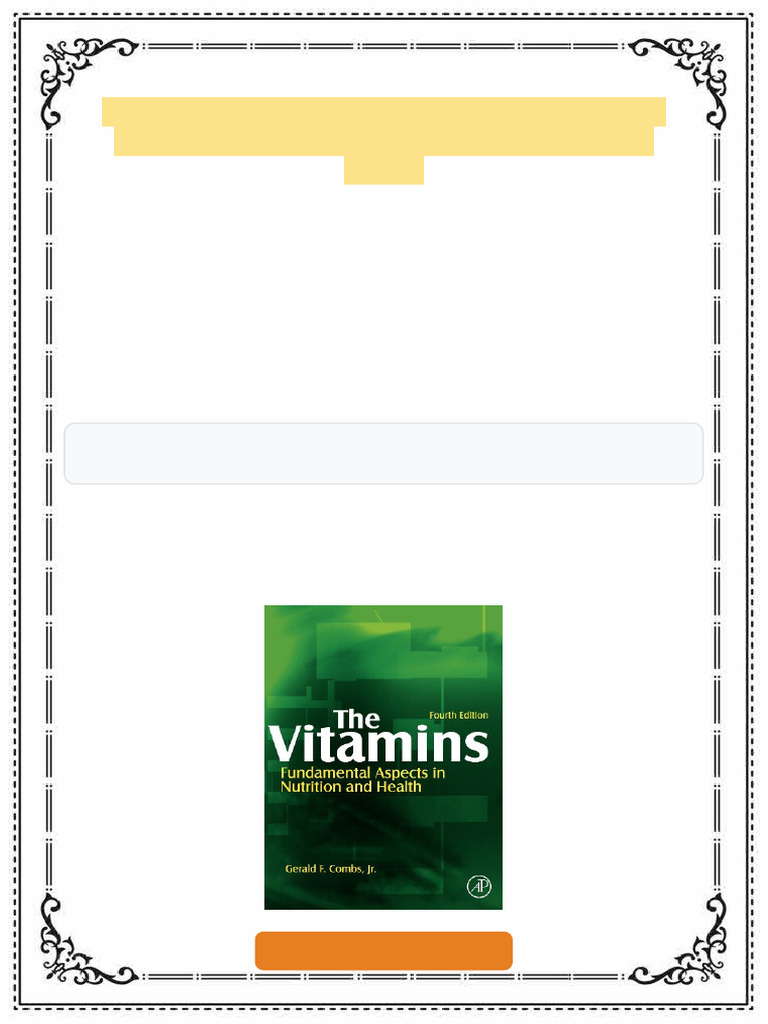 The Vitamins 4th Edition Gerald F. Combs Jr. ebook downloadable view ...