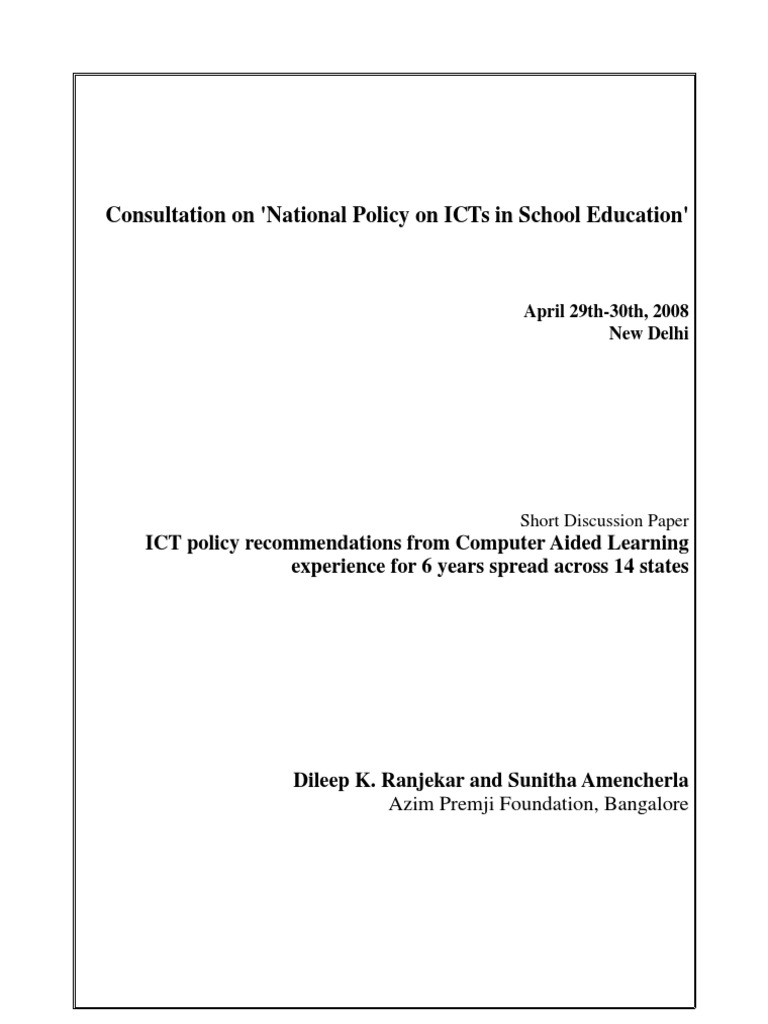 Computer Aided Learning | PDF | Educational Technology | Teacher Education
