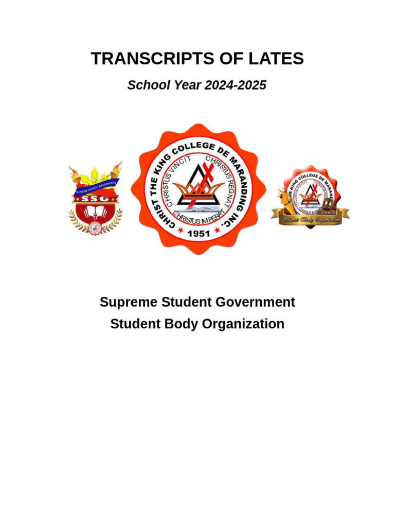 Template G9 St. Aidrian Late Transcript S.y. 24 25 | PDF | Catholic Church