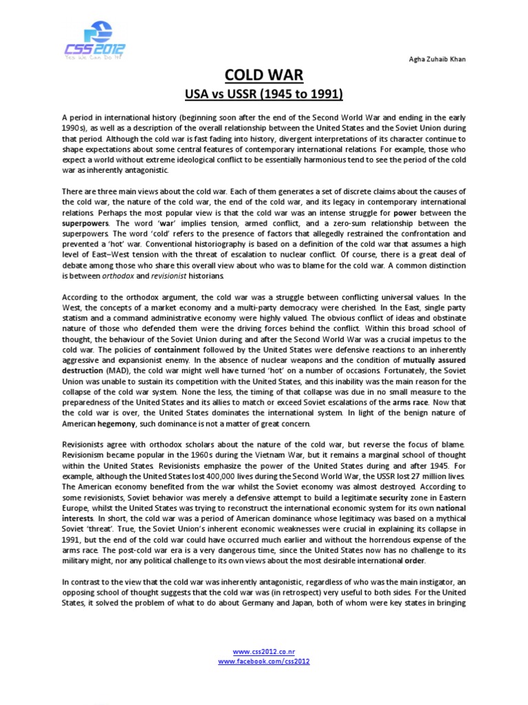 Cold War | PDF | Cold War | Soviet Union
