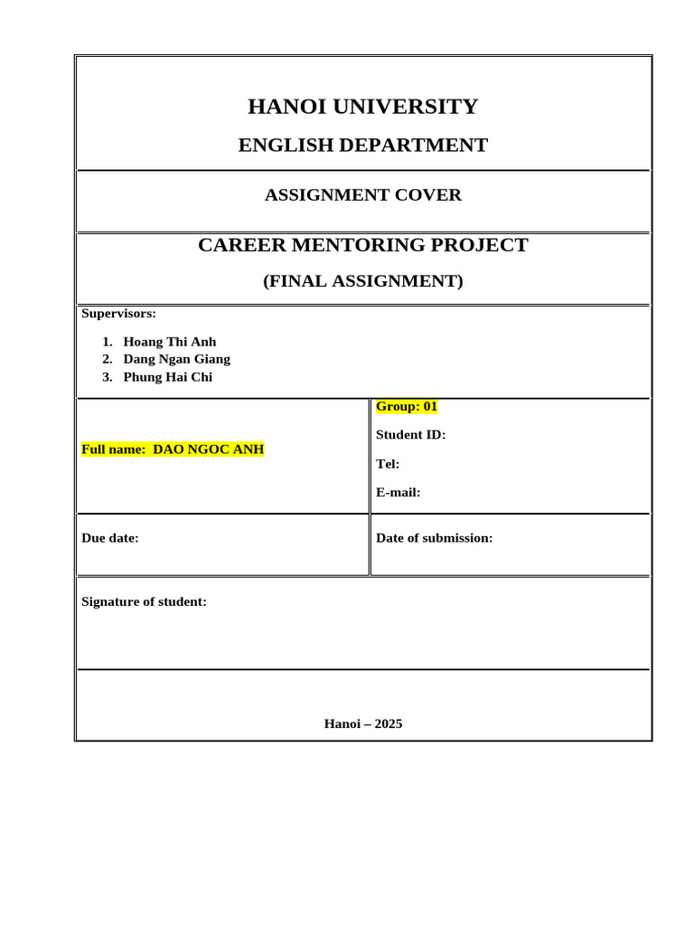 CDHN A21 - Final Assignment 1 (Final of Final) | PDF | International ...