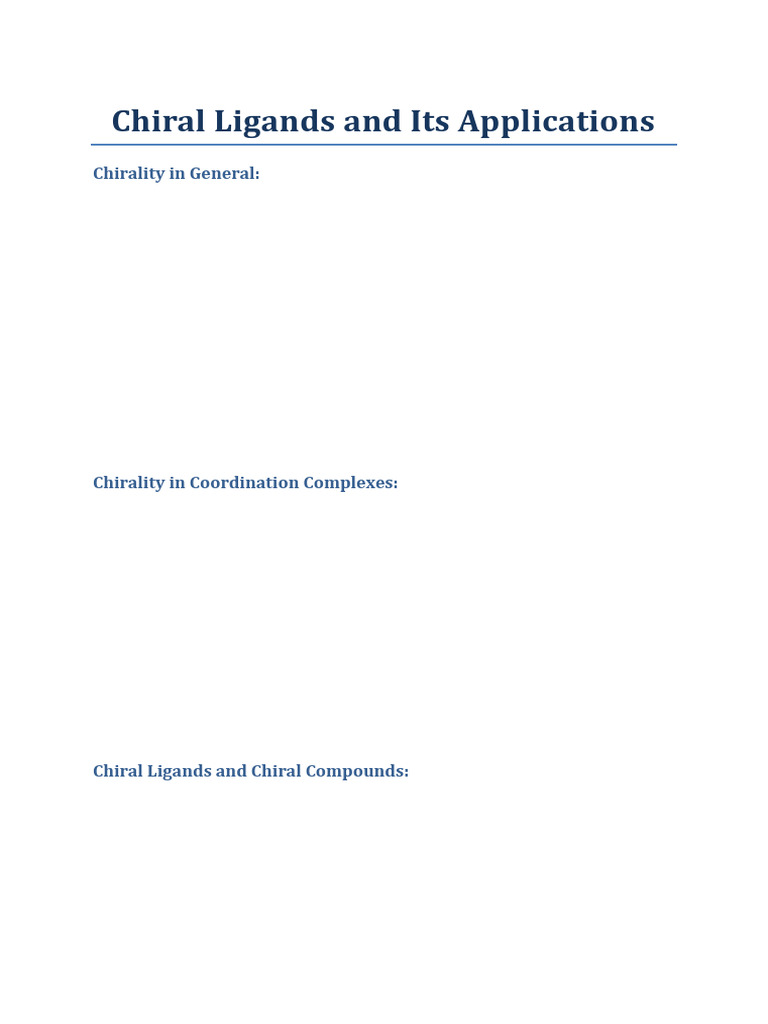 Chiral Ligands in Asymmetric Synthesis | PDF | Enantioselective ...