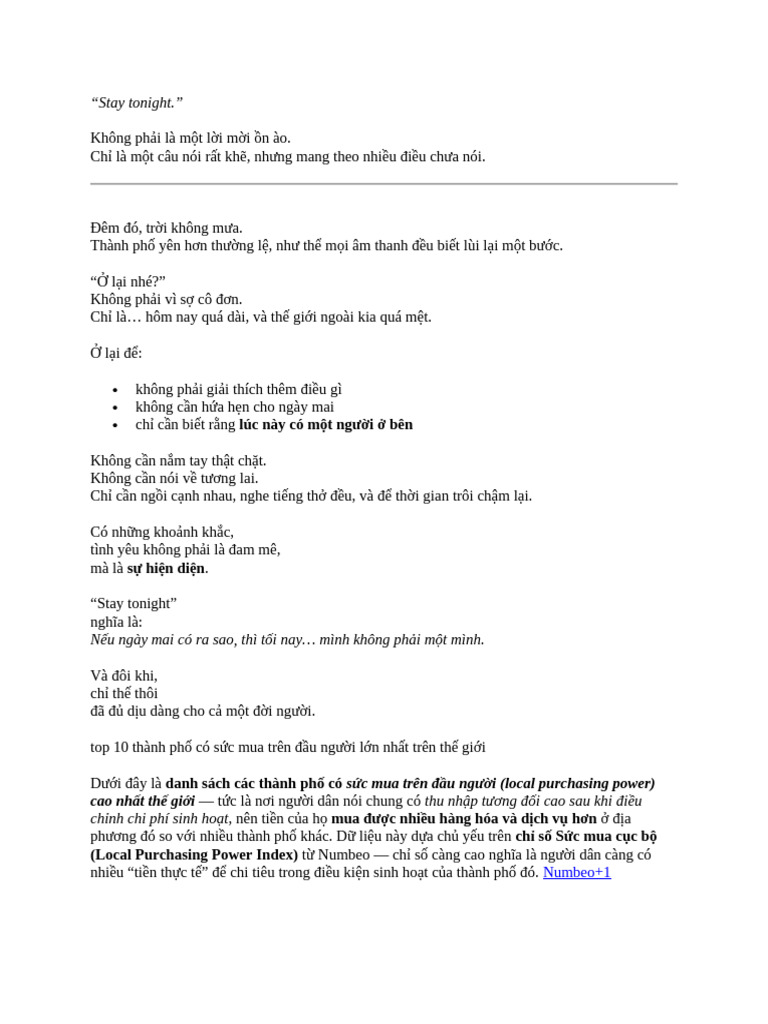 Stay Tonight | PDF