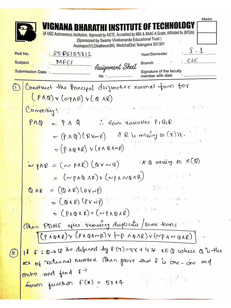 MFCS | PDF